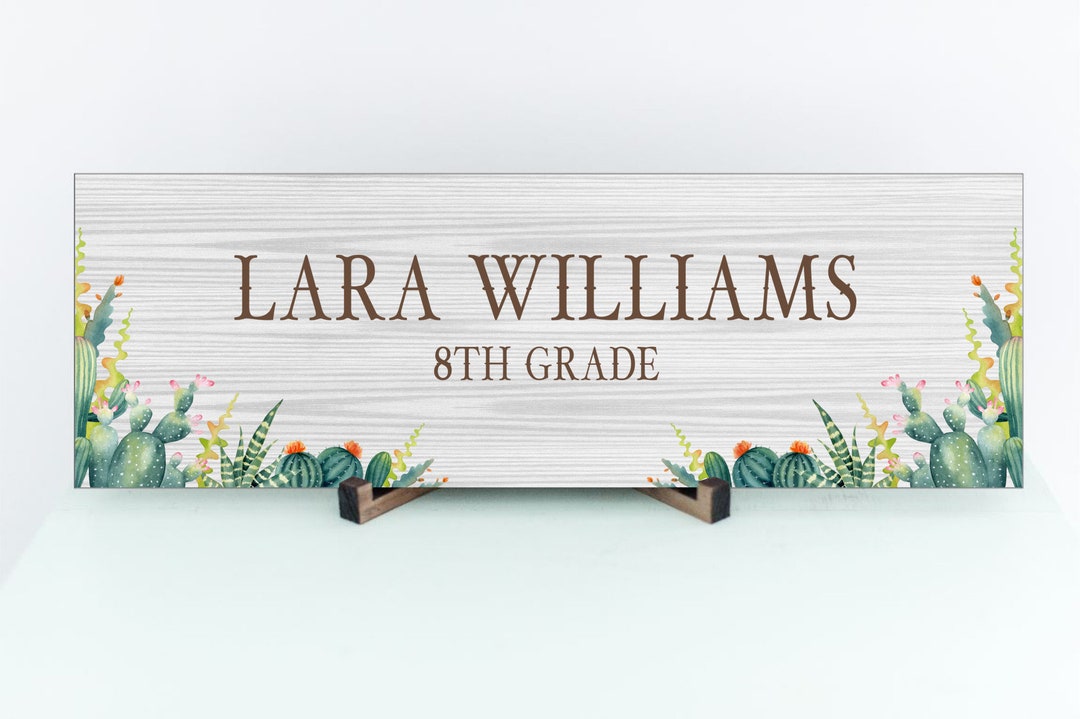 Personalized Teacher Desk Sign, Custom Teacher Desk Name Plate, Gift ...