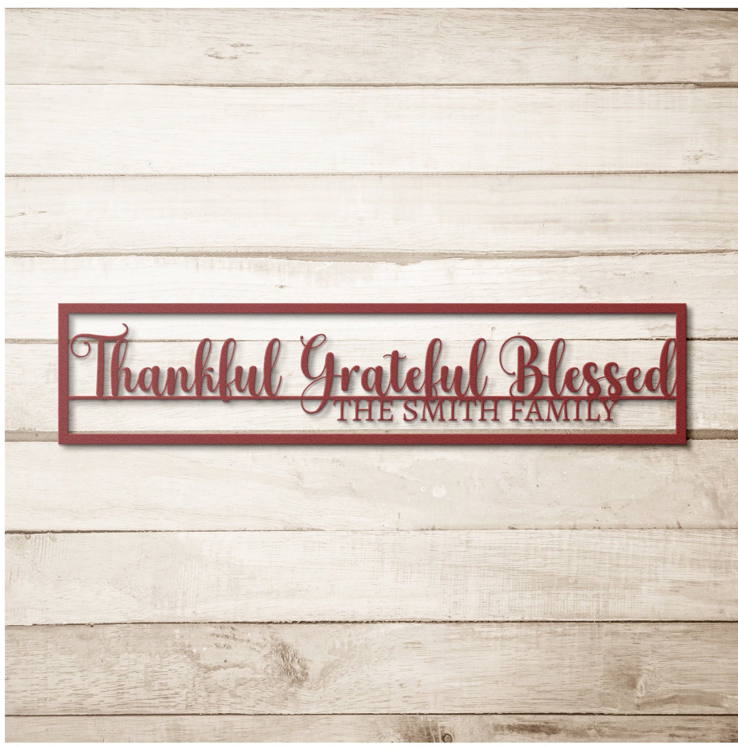 Thankful Grateful Blessed Metal Sign sold by Anna Mamaeva | SKU ...