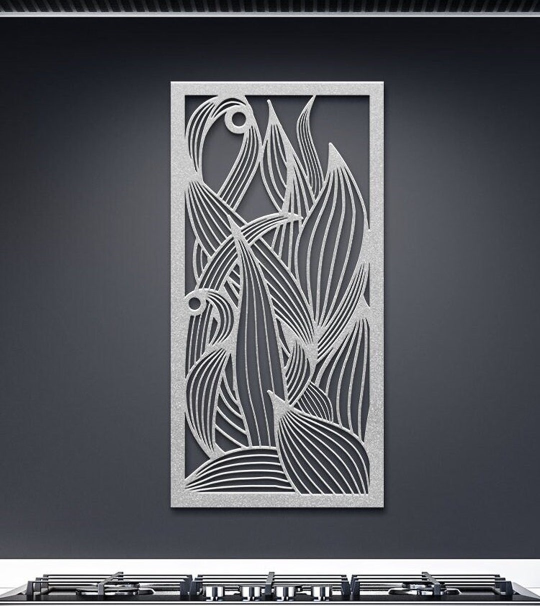 Large Leaves Metal Sign, Metal Leaf Wall Art, Decorative Leaves Wall ...