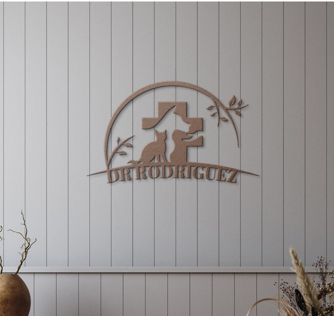 Custom Veterinary Metal Sign Silver Vet Sign Veterinary - Etsy