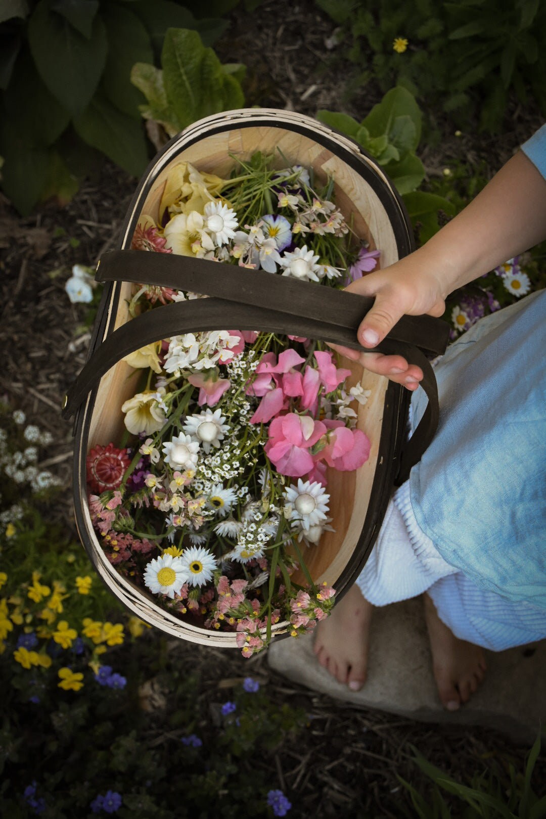 Garden Trug / Wooden Gathering Basket / Handmade Timber - Etsy Australia