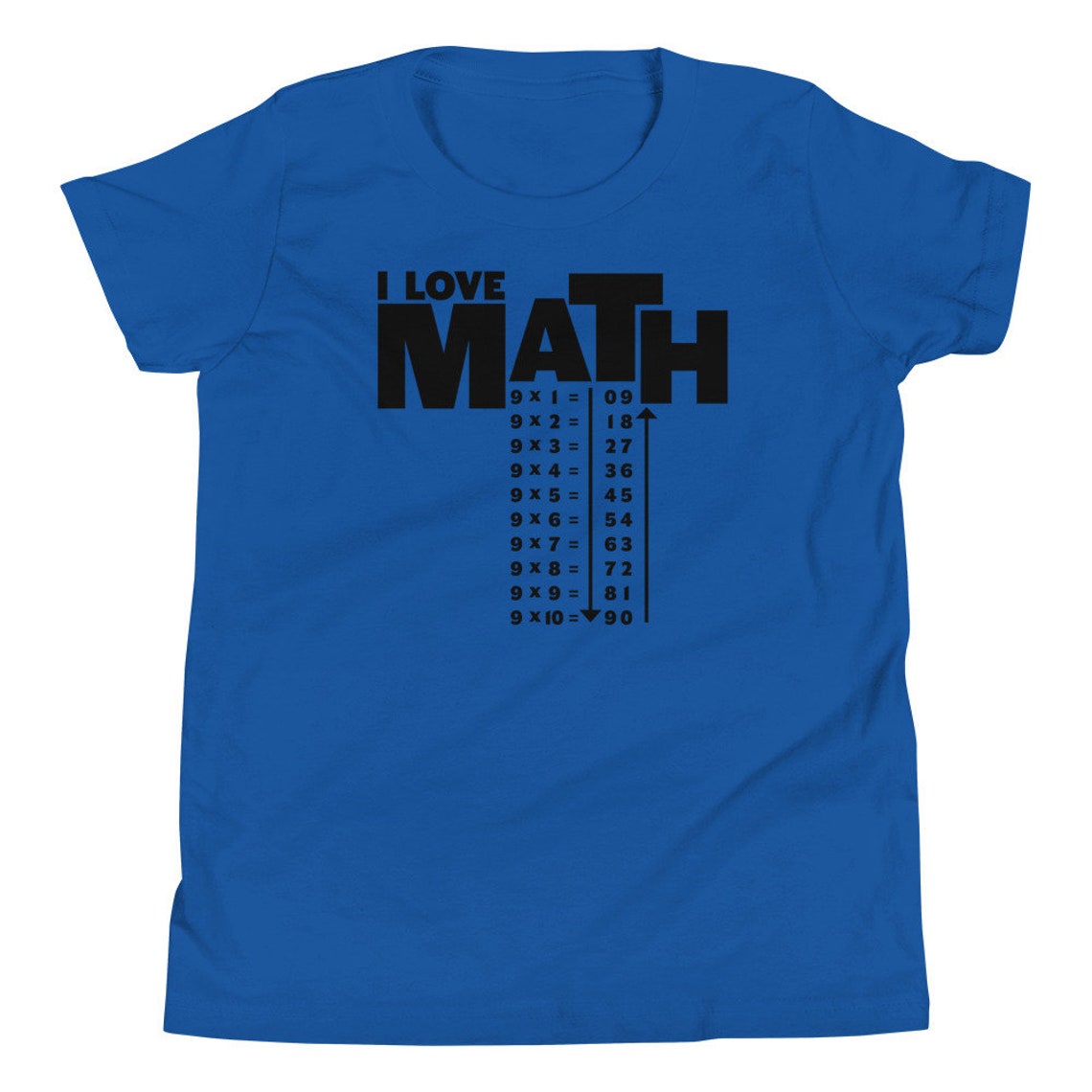 I Love Math Youth T-Shirt/Math tricks on Tee/ | Etsy