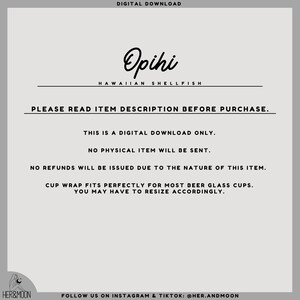 OPIHI SVG for 16oz Libbey Beer Can Glass Cup, Hawaiian Shellfish Design ...