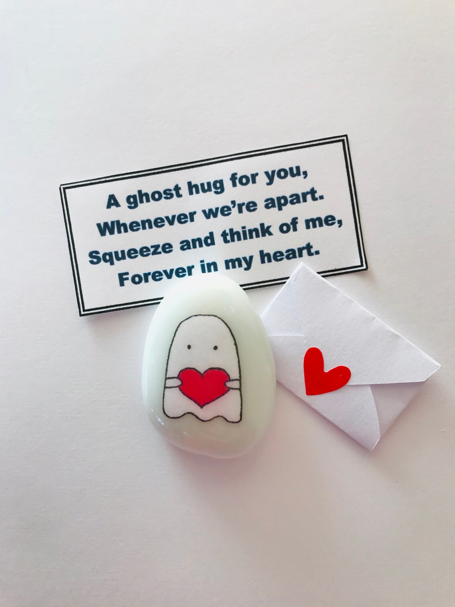 Ghost Hug Worry Stone Ghost Hug Keepsake Small Gift Love - Etsy