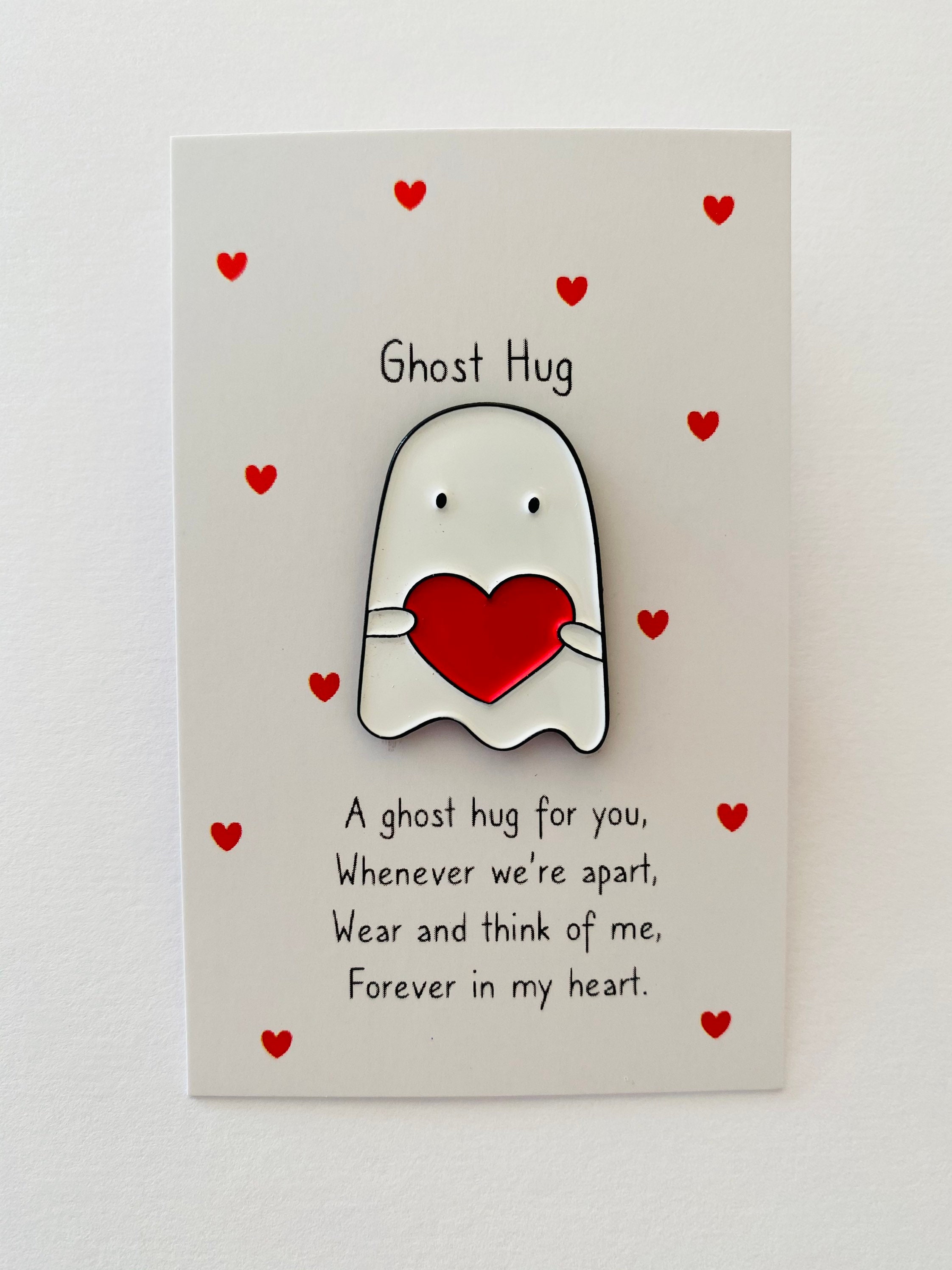 Ghost Hug Pin Badge Ghost Ghost Hug Love You Miss You Pin - Etsy Australia