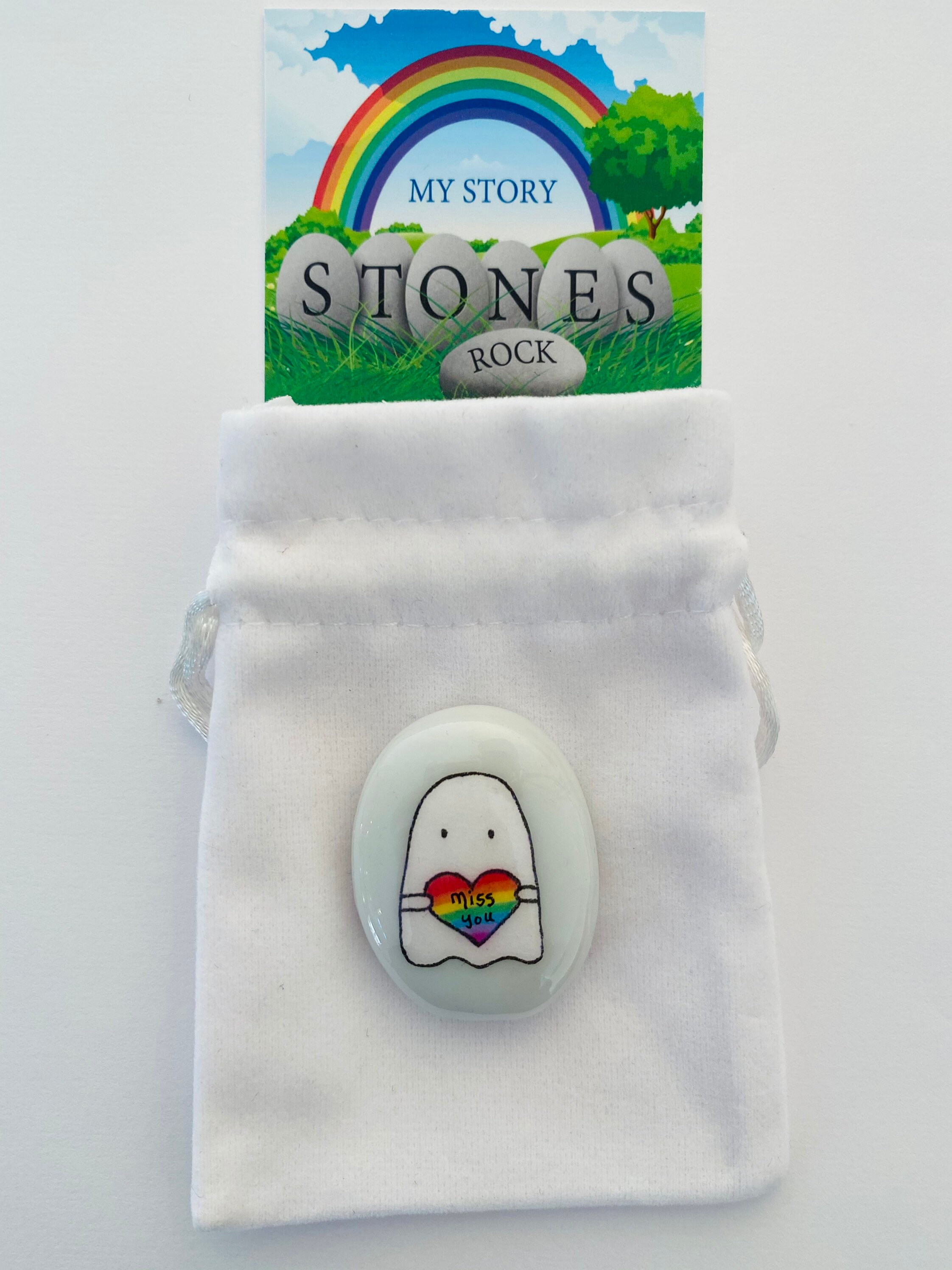 Ghost Hug Worry Stone Ghost Hug Keepsake Small Gift Love - Etsy
