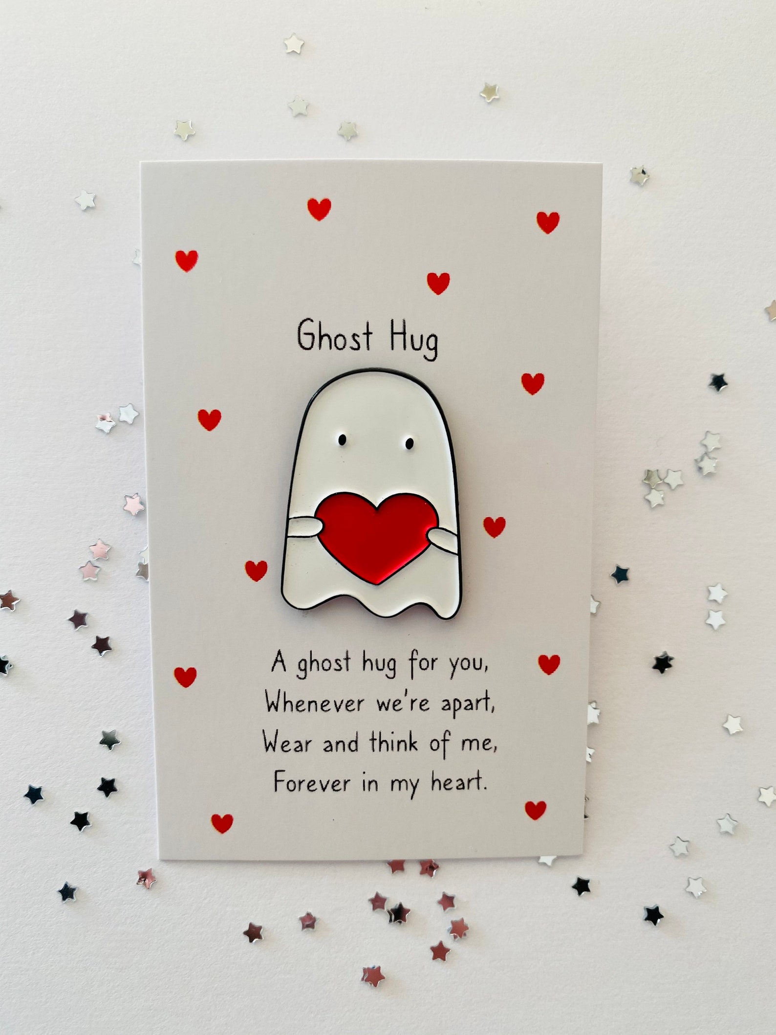 Ghost Hug Pin Badge Ghost Ghost Hug Love You Miss You Pin | Etsy
