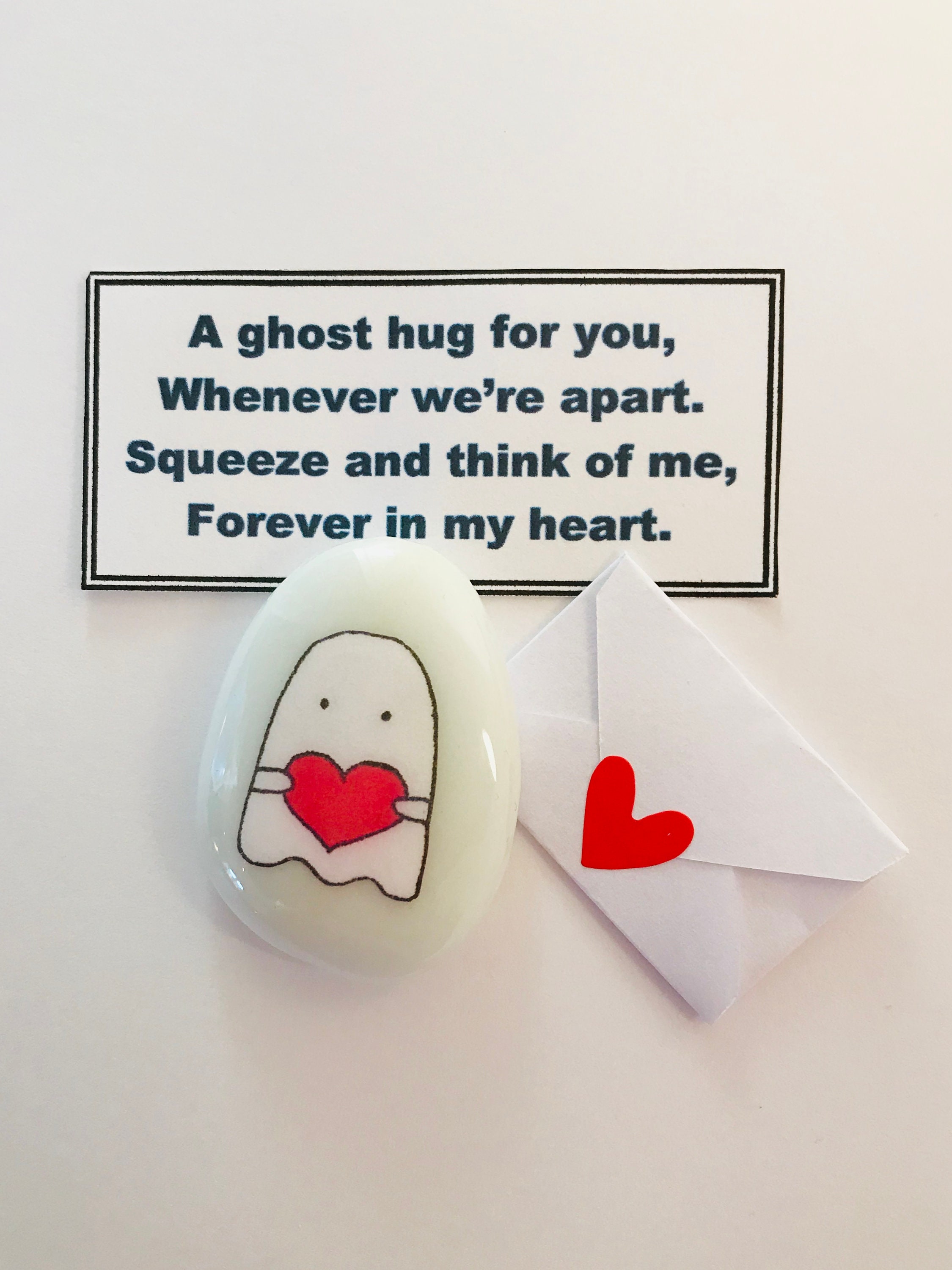 Ghost Hug Worry Stone Ghost Hug Keepsake Small Gift Love - Etsy