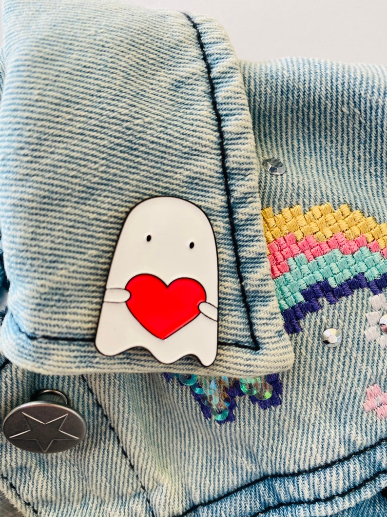 Ghost Hug Pin Badge Ghost Ghost Hug Love You Miss You Pin - Etsy