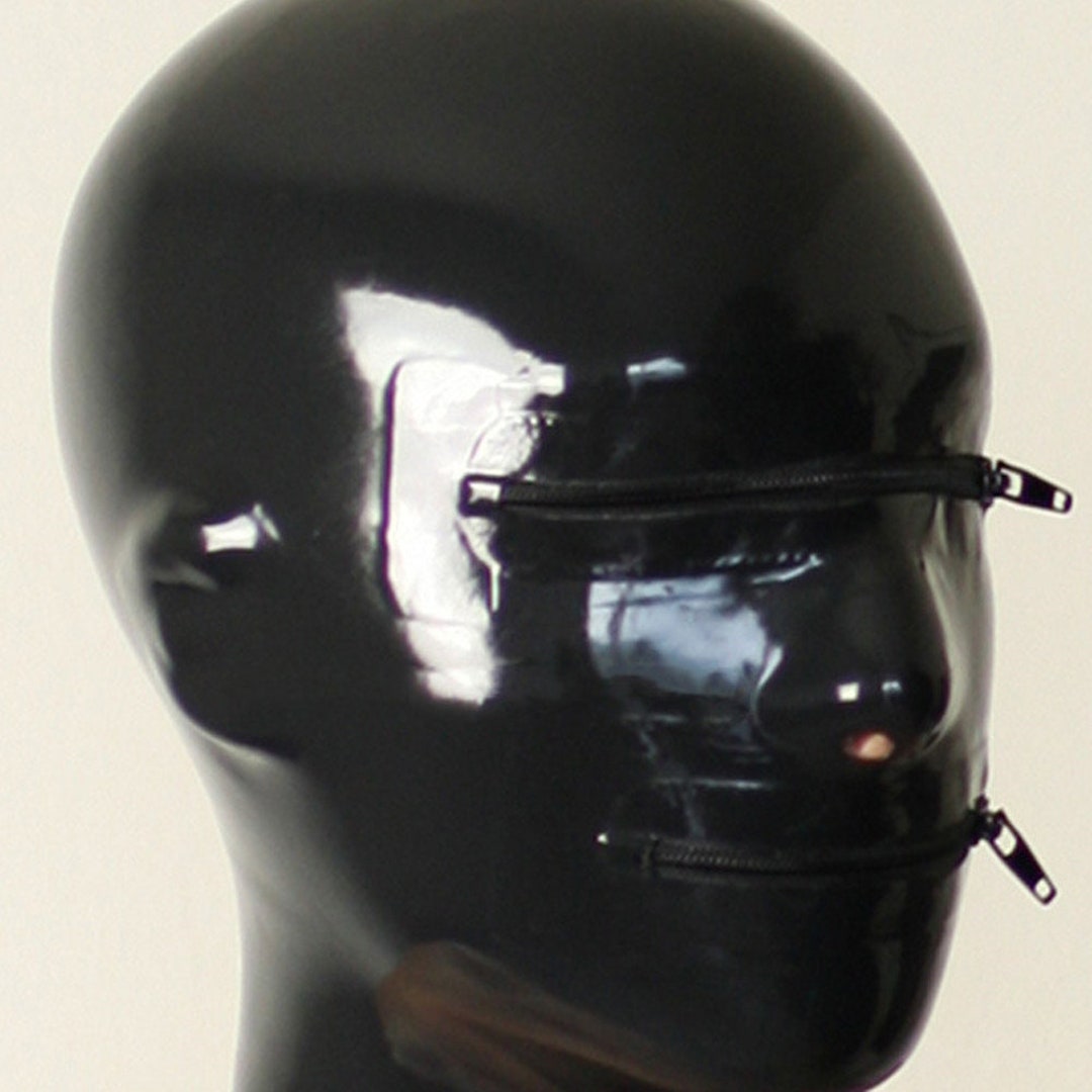 Latex Headgear Choke Mouth Zipper Eyes - Etsy Australia