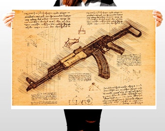 Art & Collectibles Kalashnikov poster download Russian Legacy Soviet ...