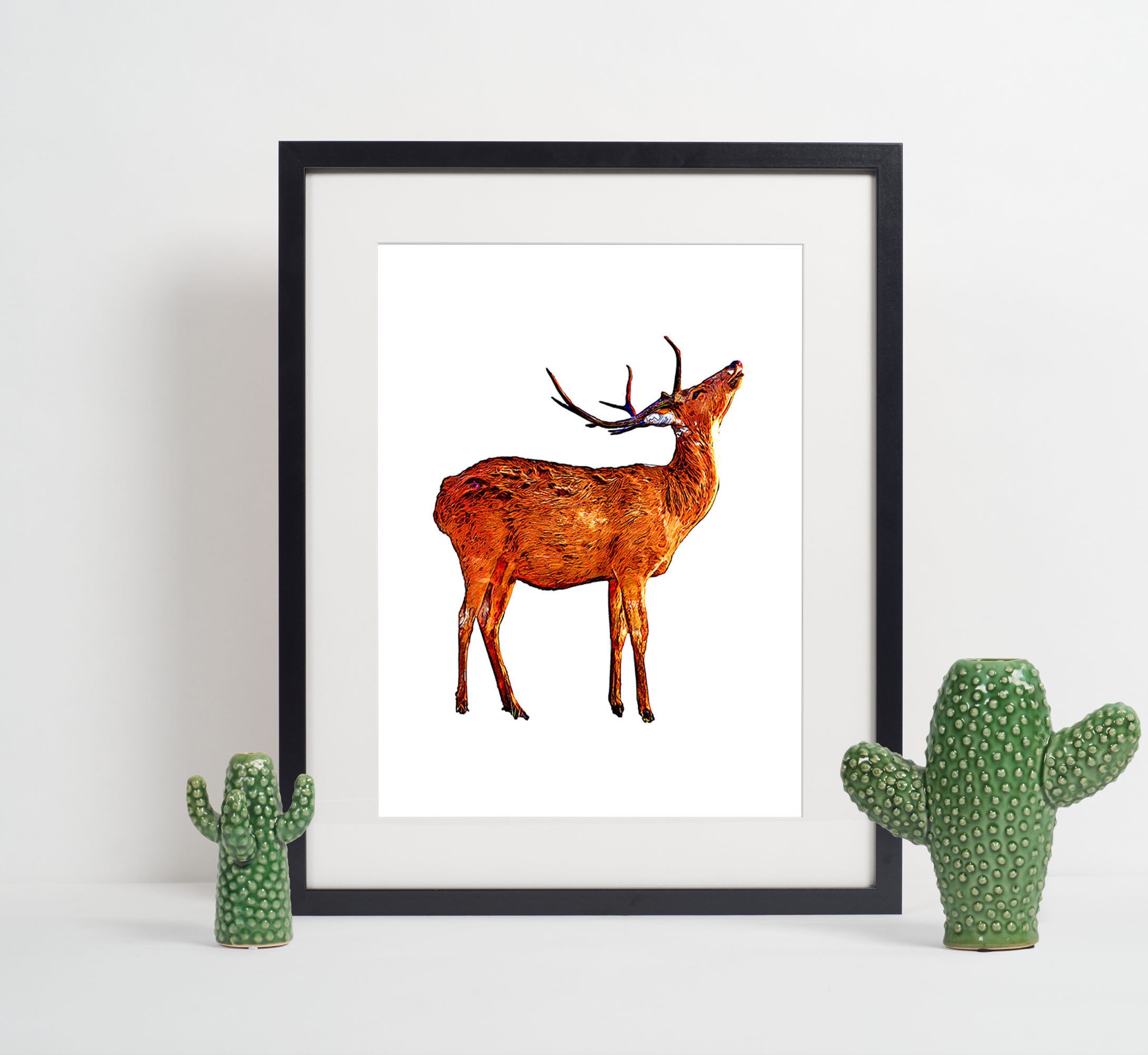 Deer Picture Deer Poster Deer Art Print Wildlife Print | Etsy