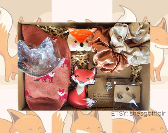 Fox Letterbox Gift Box Set - Foxy Pamper Hamper for Her With Themed ...