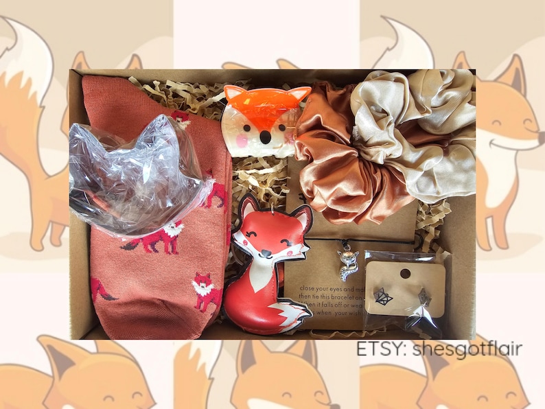 Fox Letterbox Gift Box Set - Foxy Pamper Hamper for Her With Themed ...
