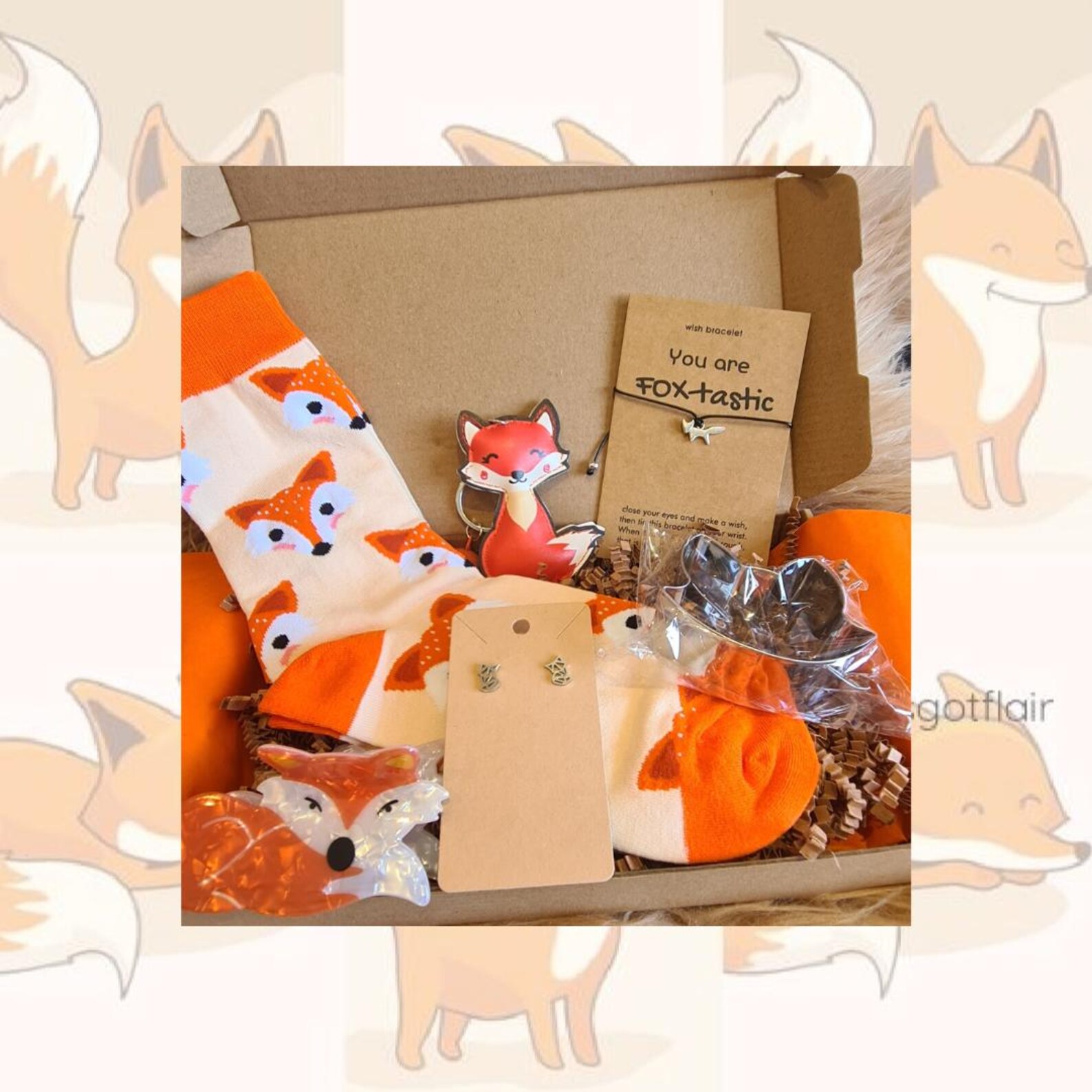 Fox Letterbox Gift Box Set - Foxy Pamper Hamper for Her With Themed ...