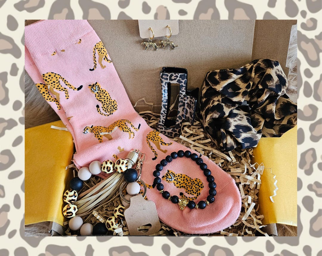 Leopard Lover Letterbox Gift Set - Leopard Print Pamper Hamper for Her ...