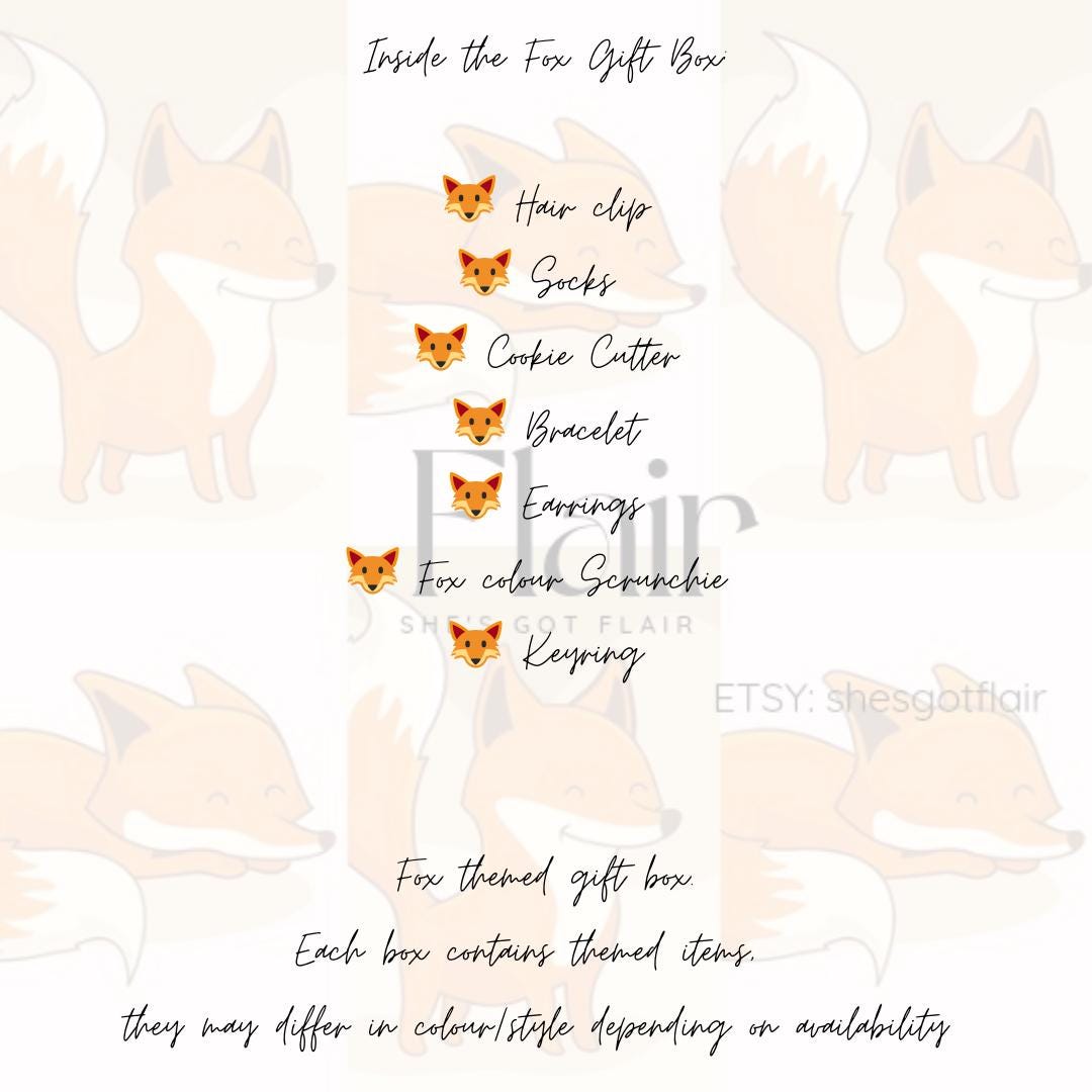 Fox Letterbox Gift Box Set Foxy Pamper Hamper for Her With Themed ...