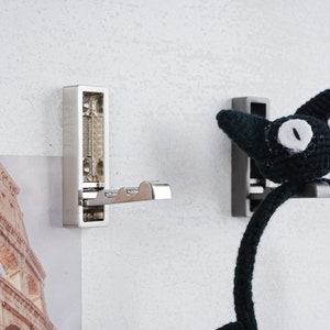 Folding Alloy Wall Mount Hook, Heavy Duty Invisible Hooks, Hanging Coat ...