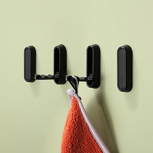 Folding Alloy Wall Mount Hook, Heavy Duty Invisible Hooks, Hanging Coat ...