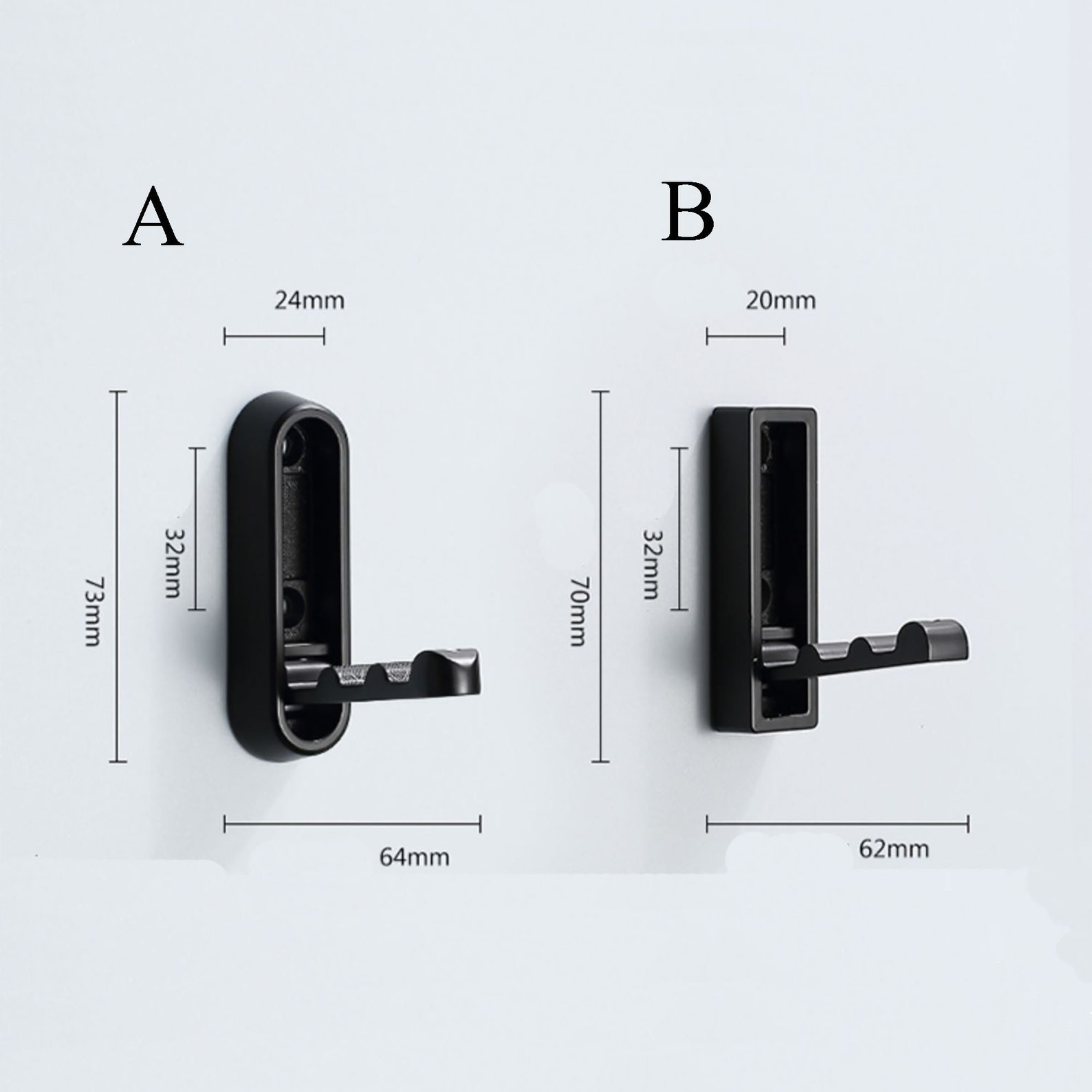 Folding Alloy Wall Mount Hook, Heavy Duty Invisible Hooks, Hanging Coat ...