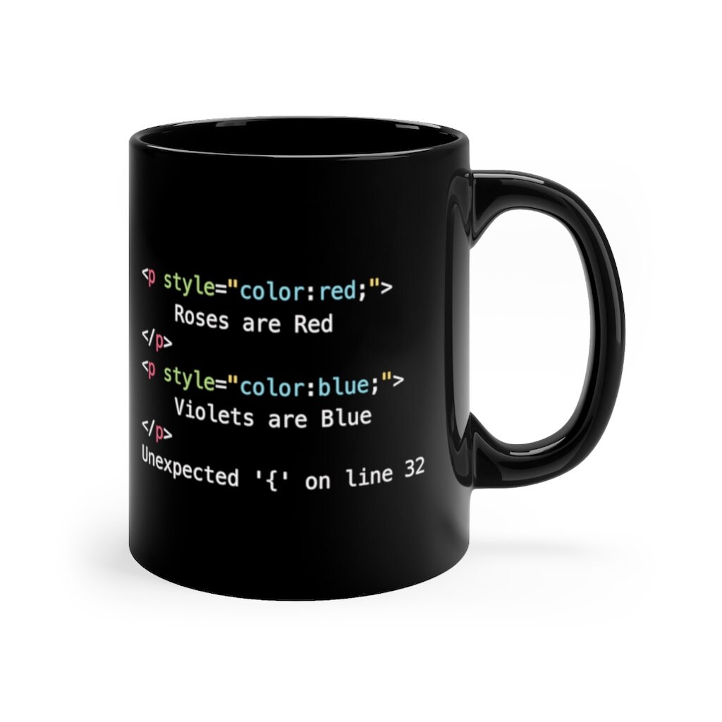 Programmer Coffee Mug Html Code T For Coder Programmer Etsy