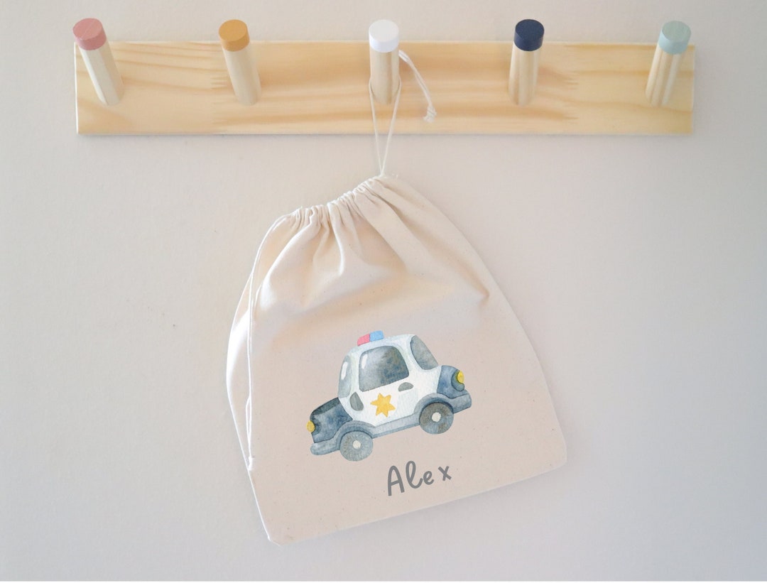 Police Car Birthday Party Favor Bag Kids Party Favor Drawstring Goodie ...