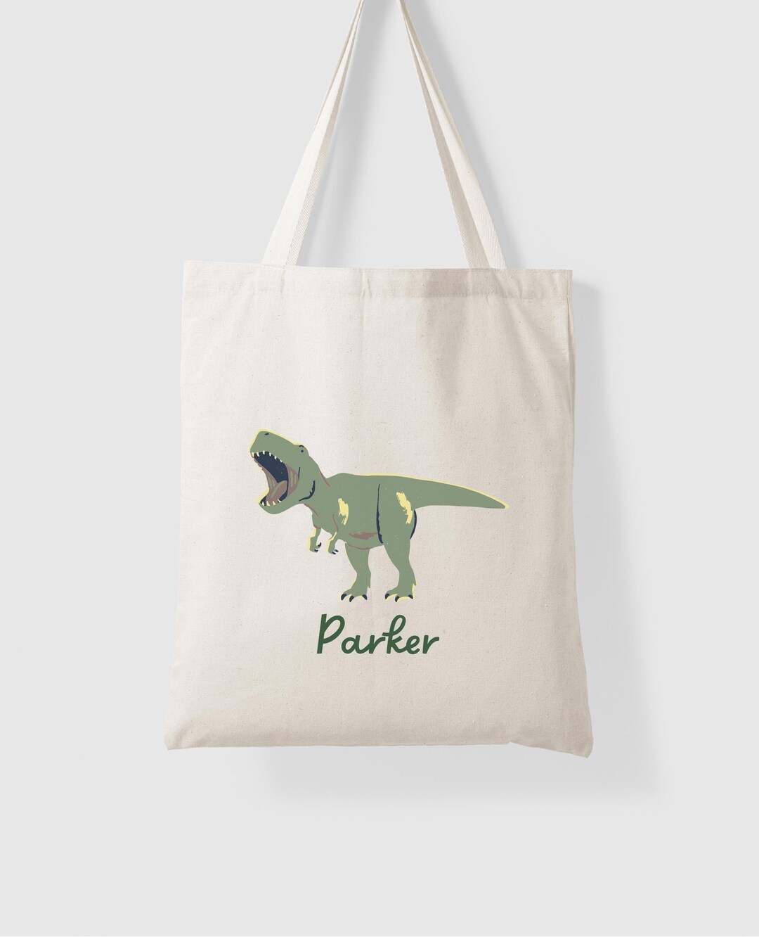 Kids Dinosaur Tote – Custom T-rex Bag With Name - Etsy