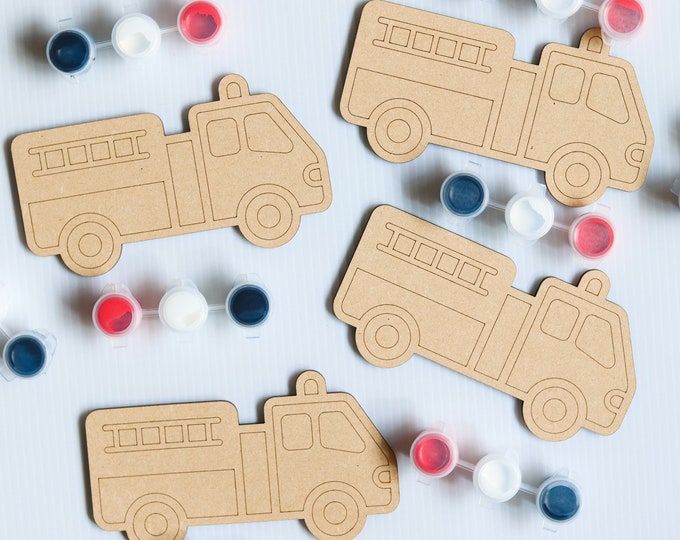 911 Firetruck Handcrafted Wooden - Etsy