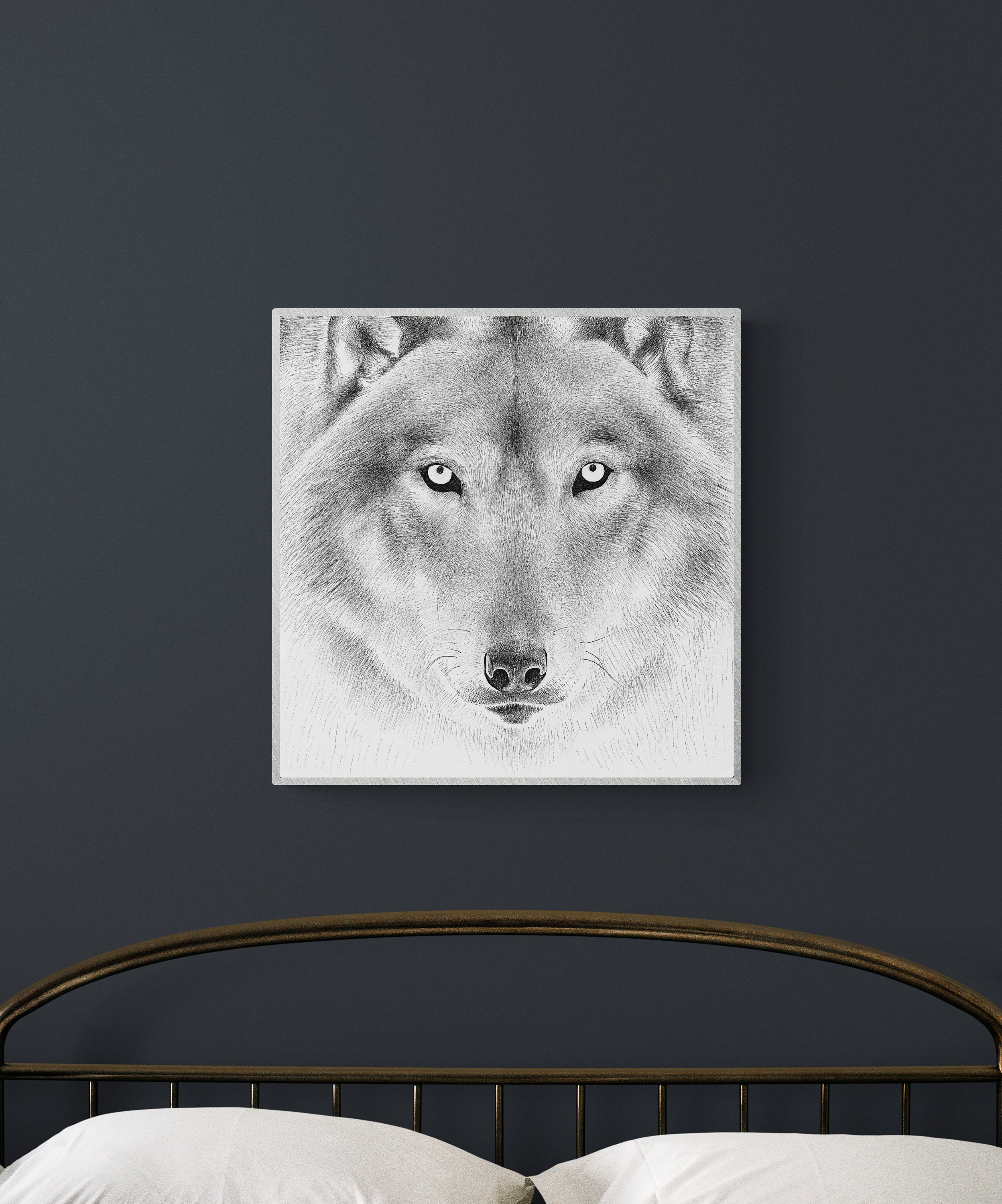 Wolf Art Print / Wolf Wall Décor / Wolf Poster / Wolf Drawing / Pen ...