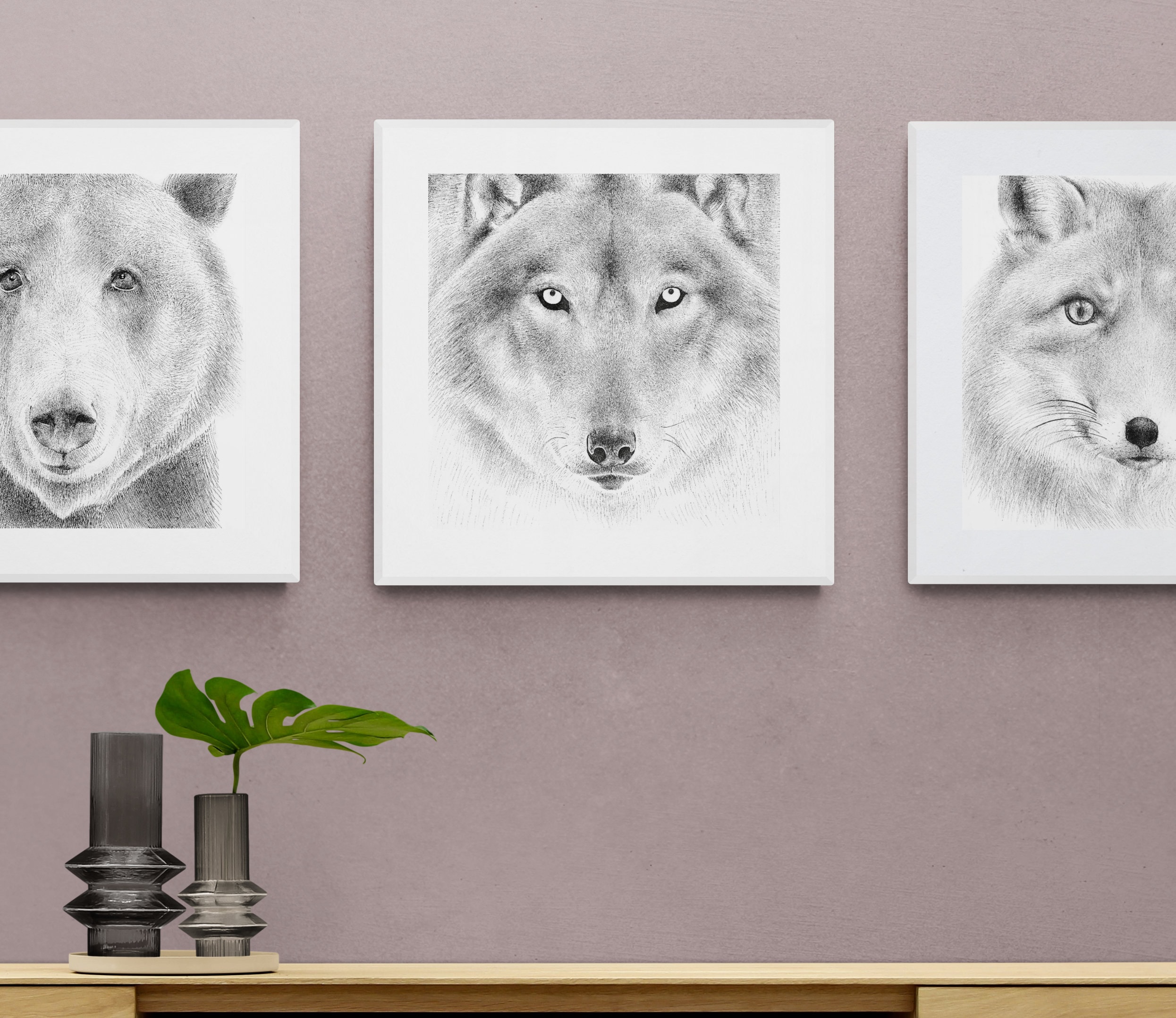 Bär Poster / Fuchs Poster / Wolf Poster / Fuchs Poster / Wolf ...
