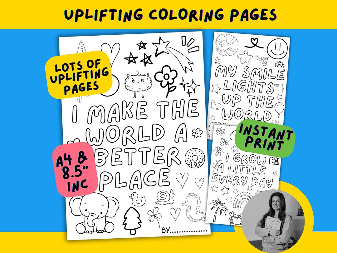 Positive Affirmation Coloring Pages for Kids (printable) - Etsy
