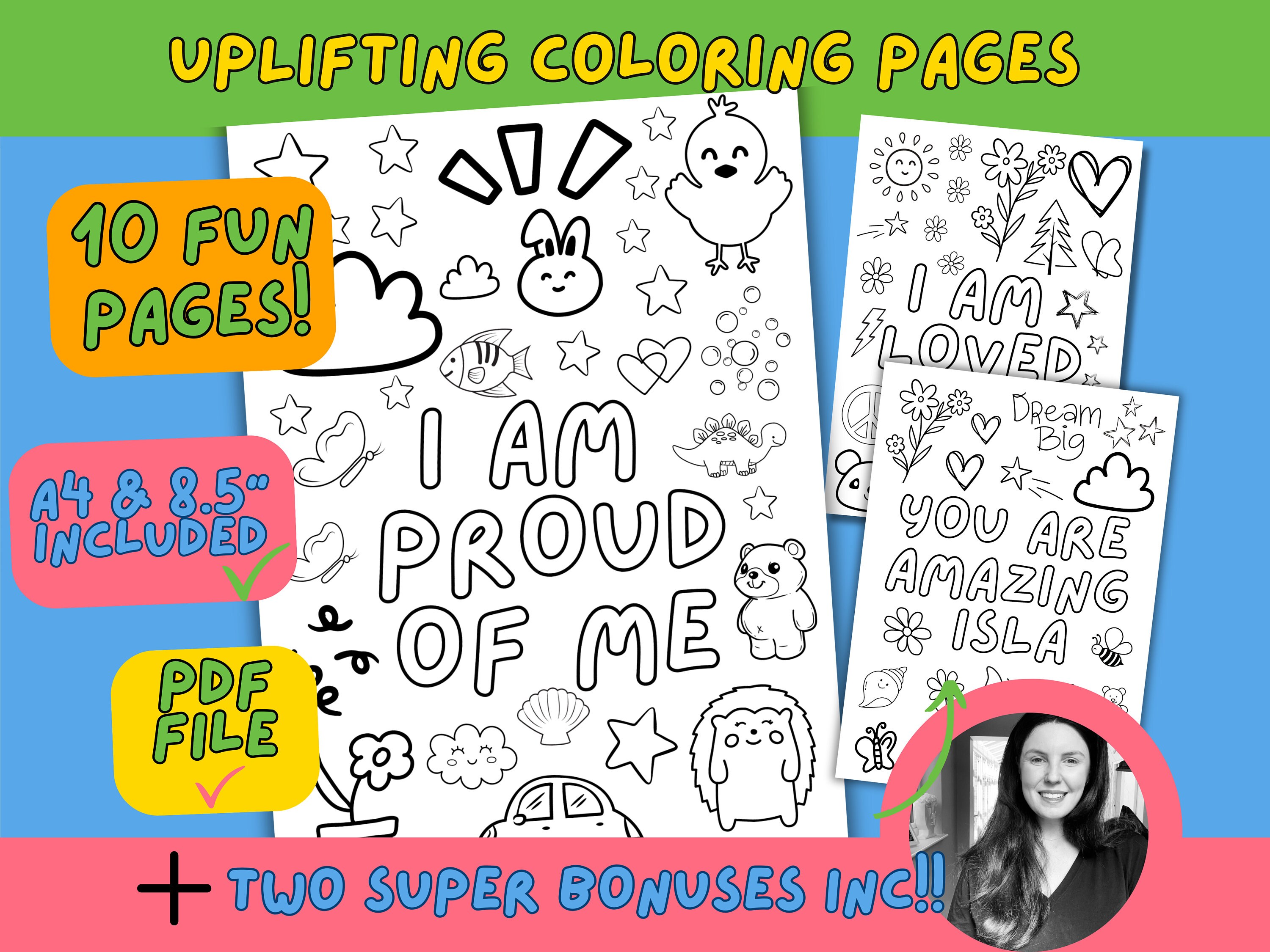 Printable Mindful Coloring Pages for Kids, Affirmation Colouring Sheets ...