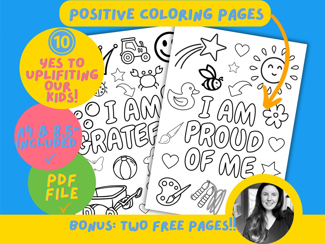 Affirmation Colouring Book Pages for Kids, Mindset Coloring Pages for ...