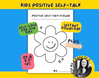 Positive Self-talk Activity Printable, Self Esteem Coloring Pages for ...