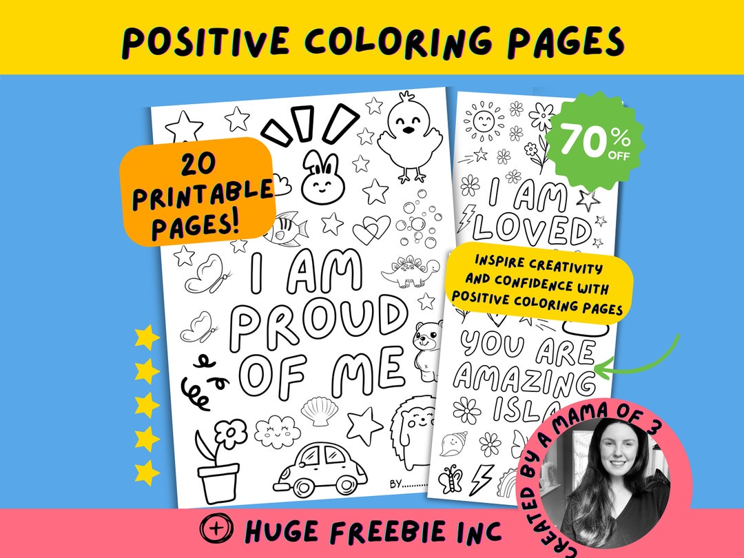 Printable Mindful Coloring Pages for Kids, Affirmation Colouring Sheets ...