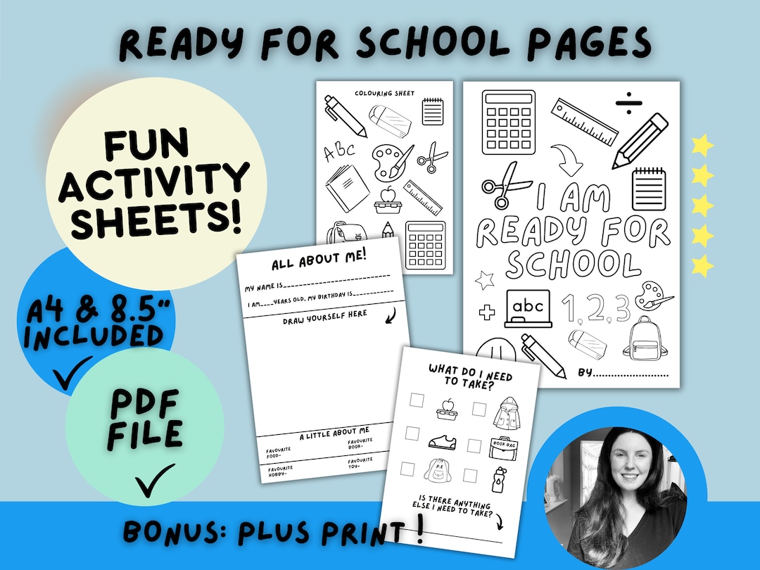 Back to School Digital Activity Sheets Reception - Etsy Canada