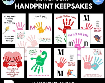 Printable Handprint Art Nursery Printable Mother's Day - Etsy
