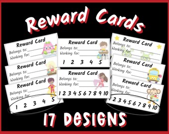 Colorful Reward Punch Card Punch Card Reward System Coupon - Etsy