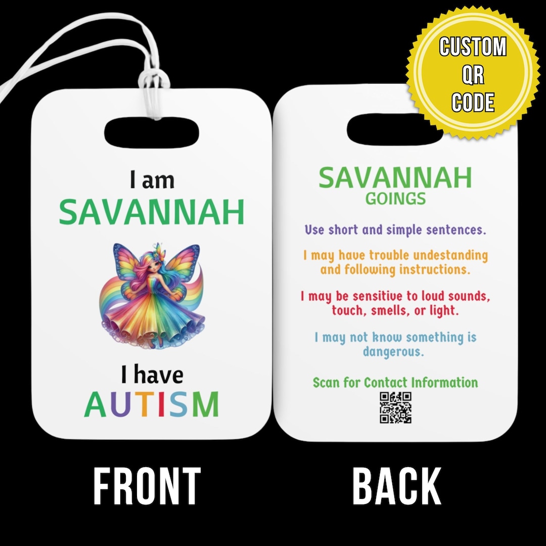 Personal Autism Gifted Backpack School Tag Personable Travel Luggage ...