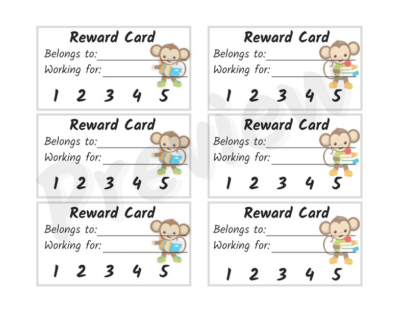 Student Reward System Punch Cards Classroom Reward System - Etsy