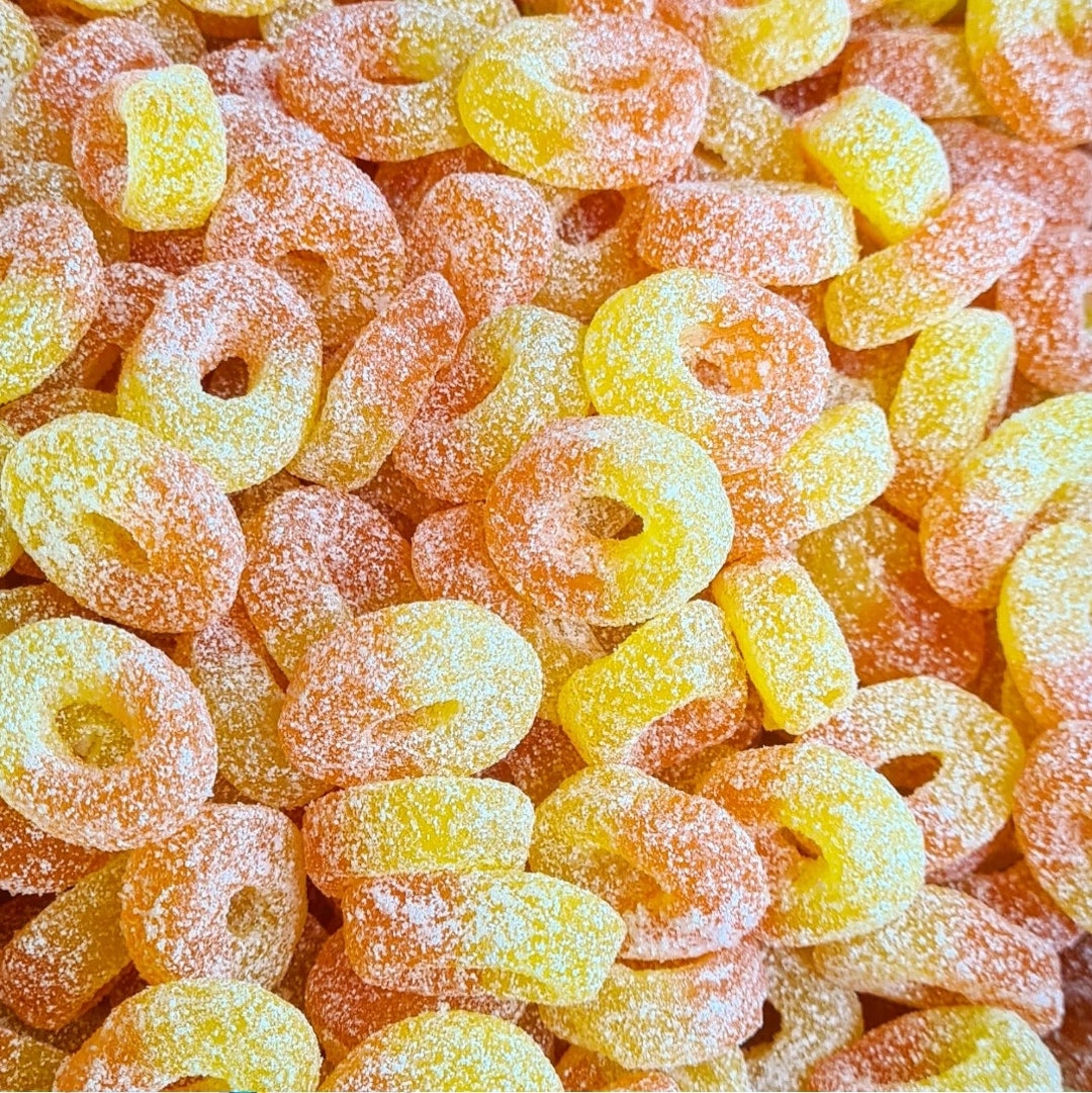 Peach Rings | Pick and Mix Sweets | Halal Vegan Vegetarian | Sweetzone ...