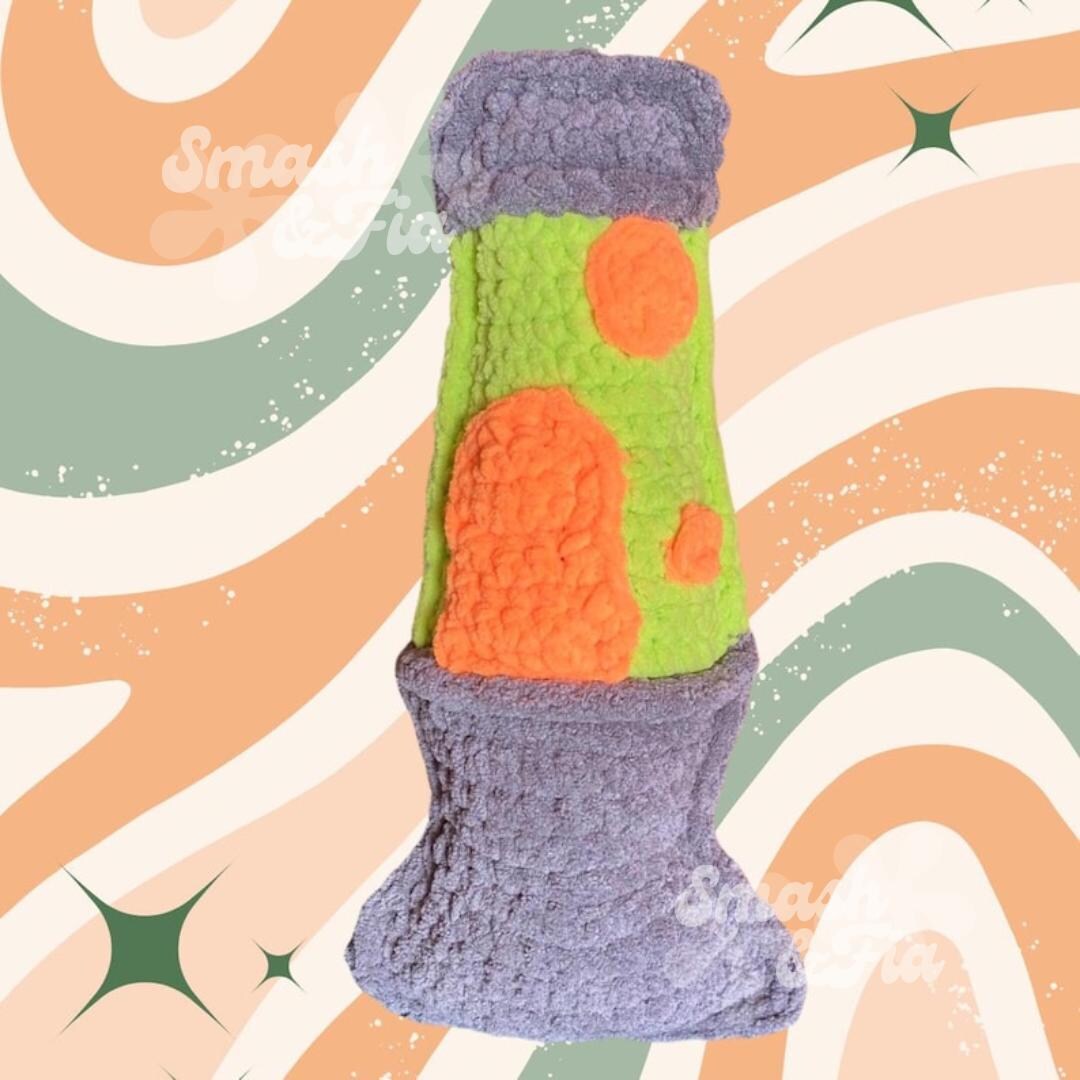 Crochet Plush Lava Lamp, Lava Lamp Pillow, Retro Decor, Colorful ...