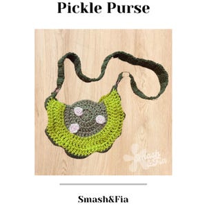 Pickle Slice Crochet Purse Pattern: Weird Unique Food Fashion Bag (PDF ...