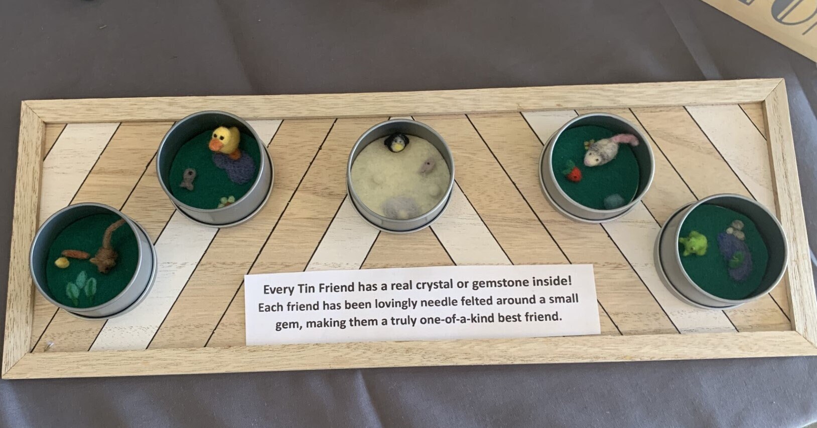 Tiny Felted Animal Pocket Playset, Small Pet Miniatures, Micro Felted ...