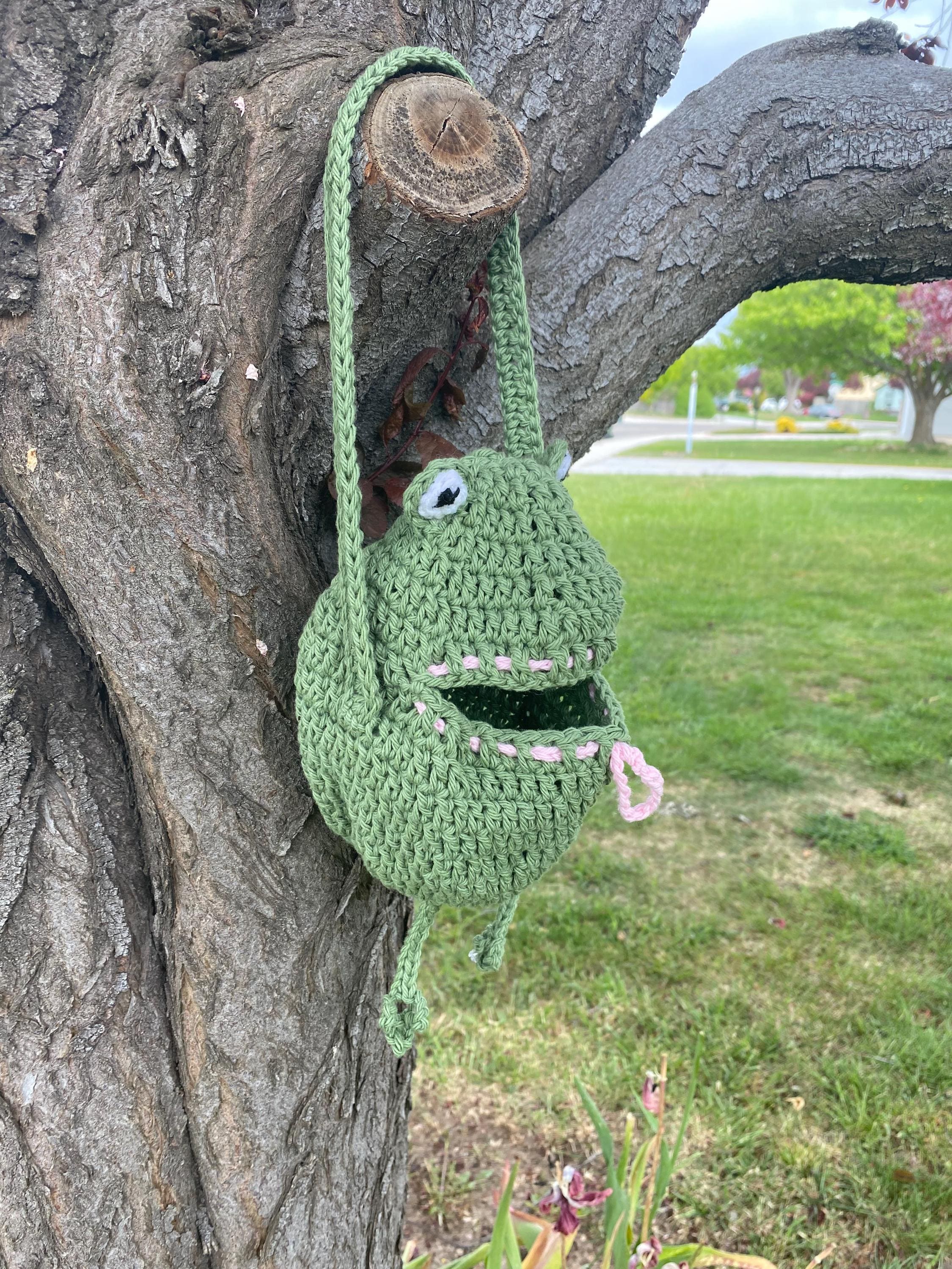 Crochet Frog Purse, Animal Purse, Cute Small Pouch, Crossbody Bags for ...