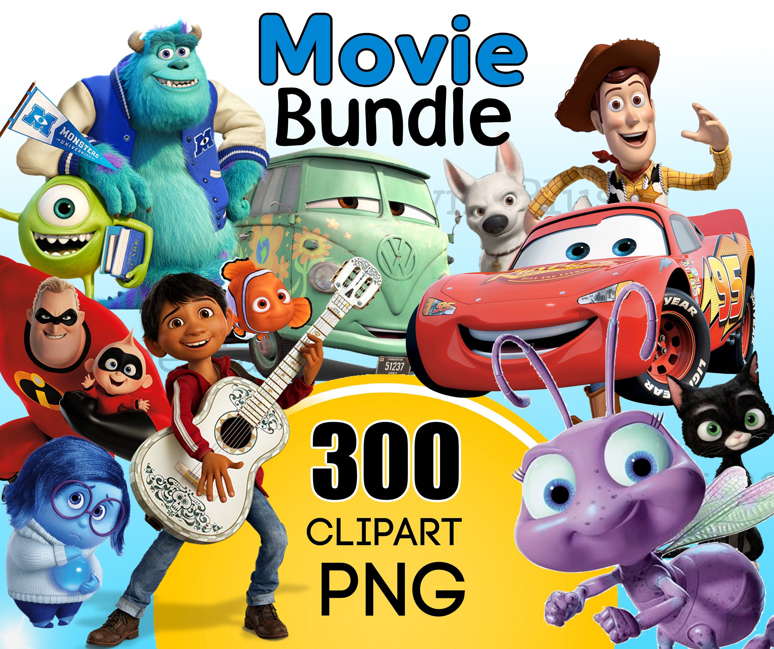 Movie Bundle PNG Clipart Incredibles up PNG Toy Story - Etsy