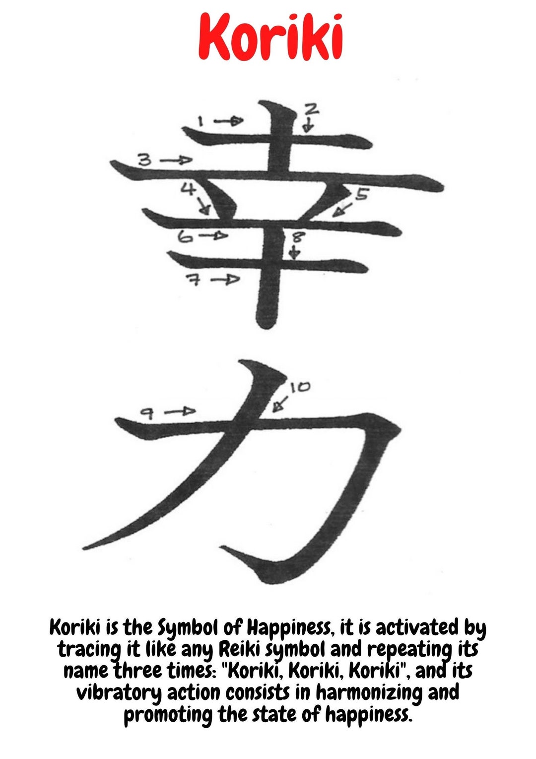 Reiki Symbol Koriki Poster - Etsy México