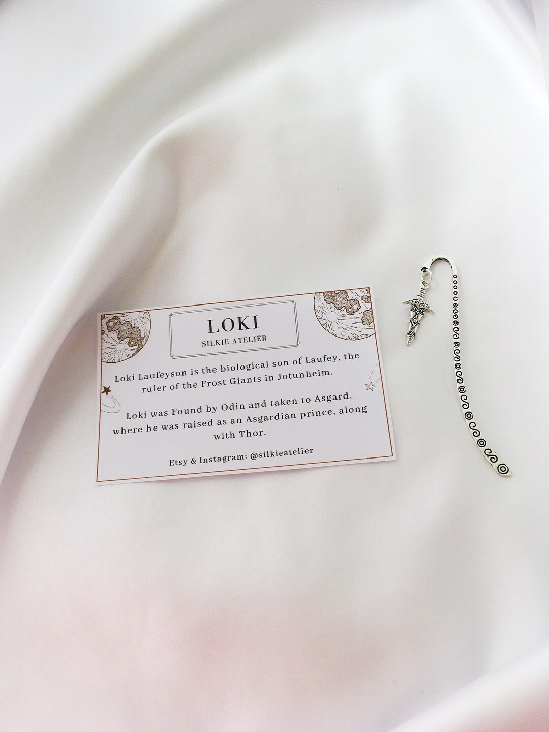 Loki Laufeyson Dagger Bookmark Love is a Dagger Silver Plated Book Hook ...