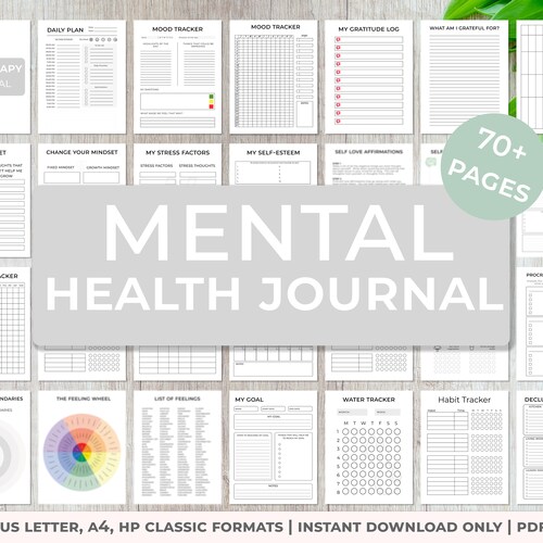 DBT Journal Mental Health Planner Depression Therapy - Etsy