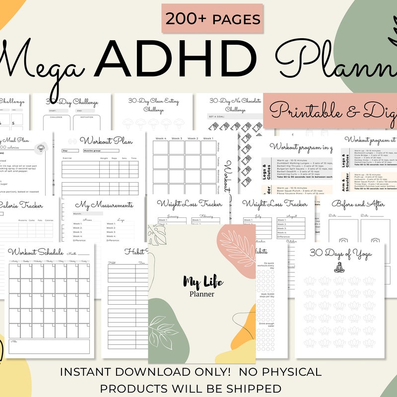 Adhd Planner Printable - Etsy